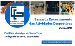 Sarau de Encerramento será a 25 de junho - Ginásio Clube de Santo Tirso